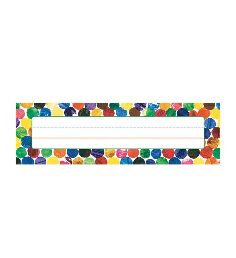 X36 Count Eric Carle Desk Nameplate- 9.5x2 7/8” Name Plates for Desks ...