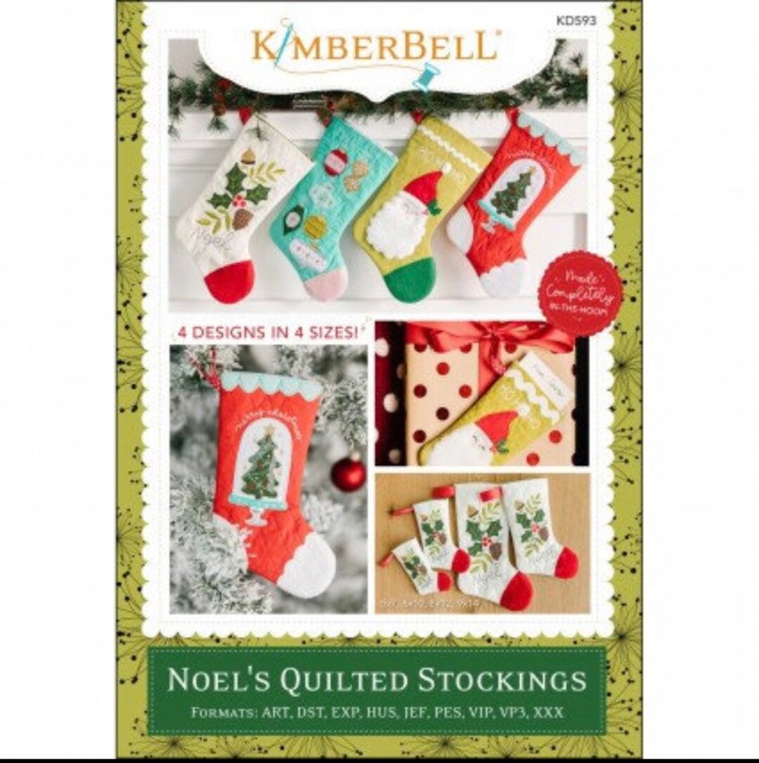 Kimberbell Noel’s Quilted Stockings Embroidery Files- Kimberbell ...