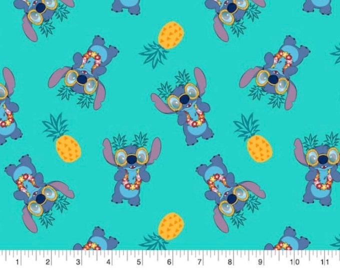 LILO and Stitch Ohana Leaves 85240203 1 PINK Cotton Fabric- 1/4 Yard, 1 ...