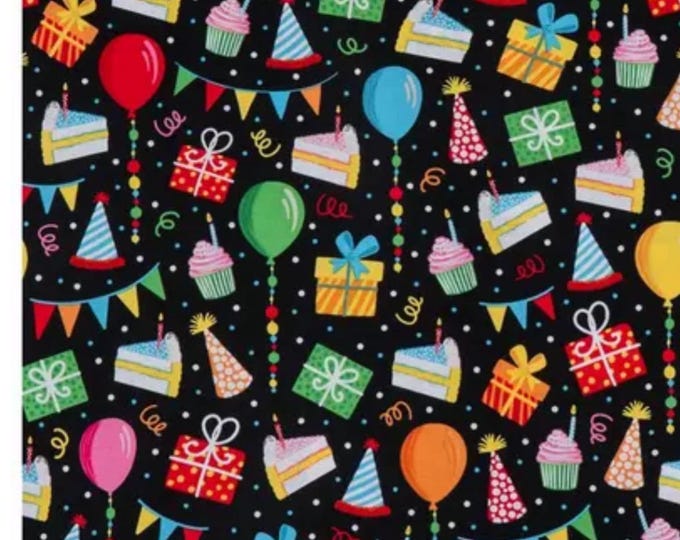 Celebration Birthday Party Cotton Fabric-party -fabric- Fat Quarter - 1 ...
