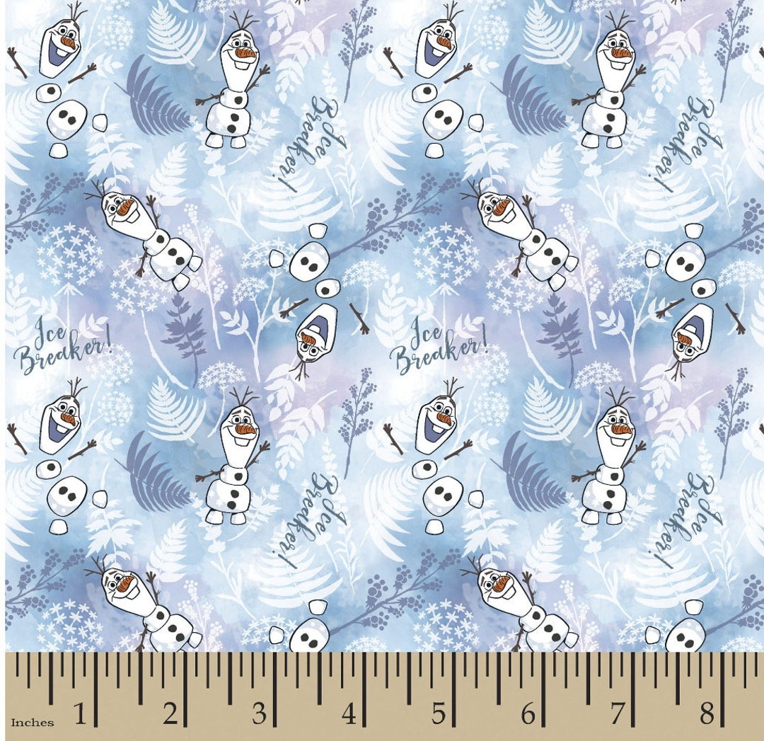 Olaf Ice Breaker Cotton Fabric Frozen Fabric Fat Quarters and 1 Yard ...
