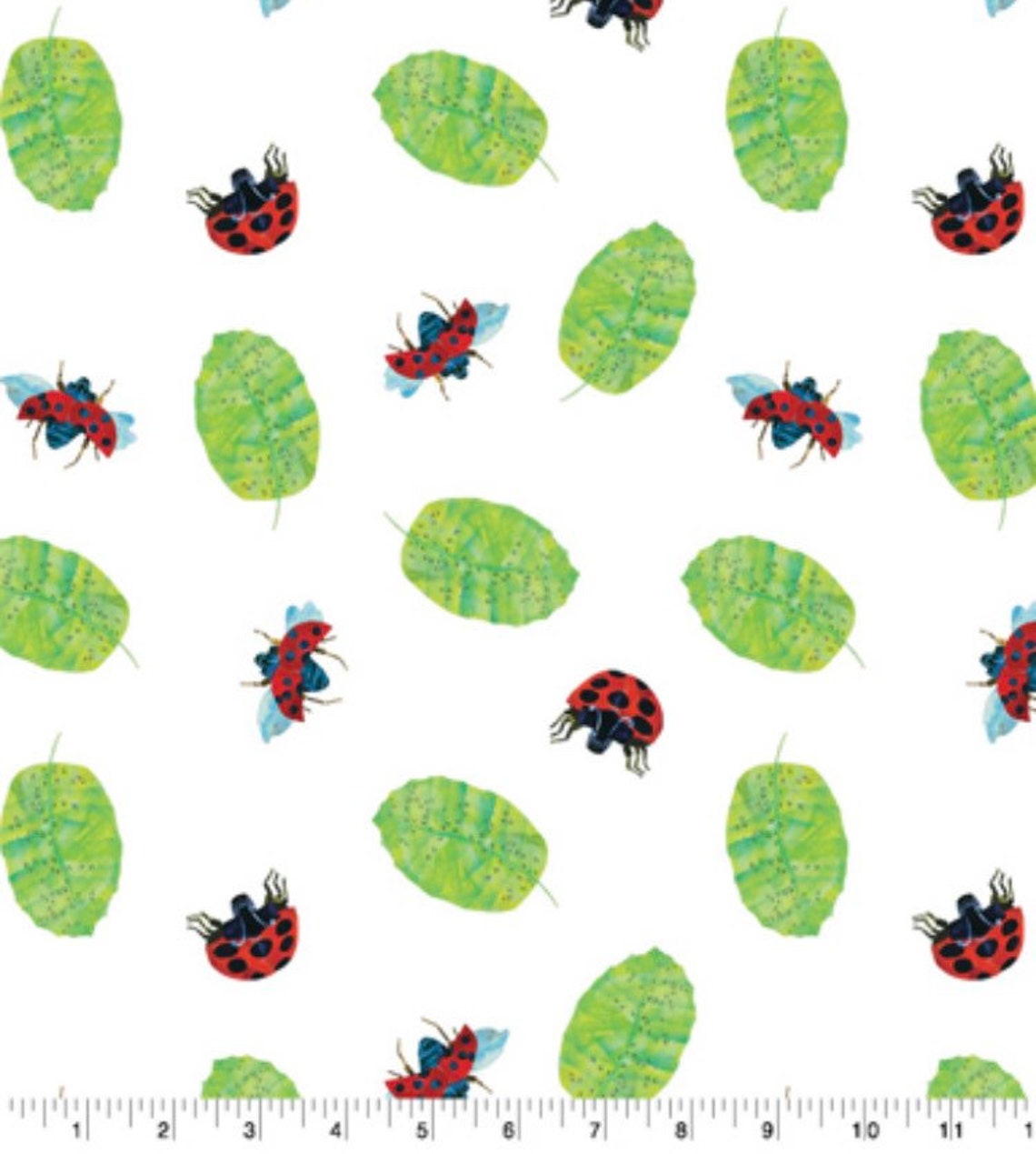 Eric Carle Ladybug Cotton Fabric 1/4 Yard 1/2 Yard Remnant - Etsy