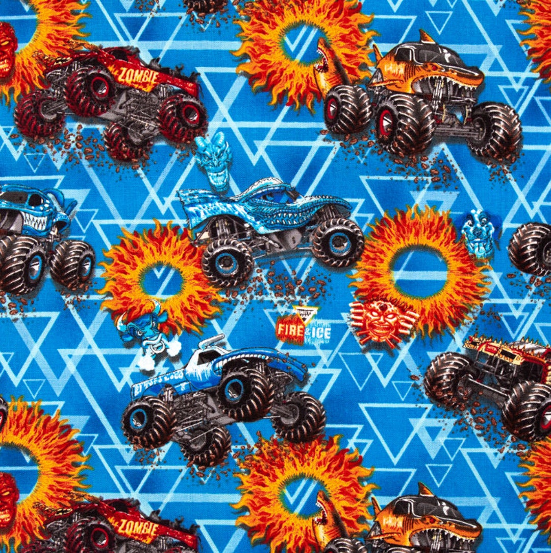 Monster Jam Monster Truck Fabric 100% Cotton Fat Quarters by the 1/4 or ...