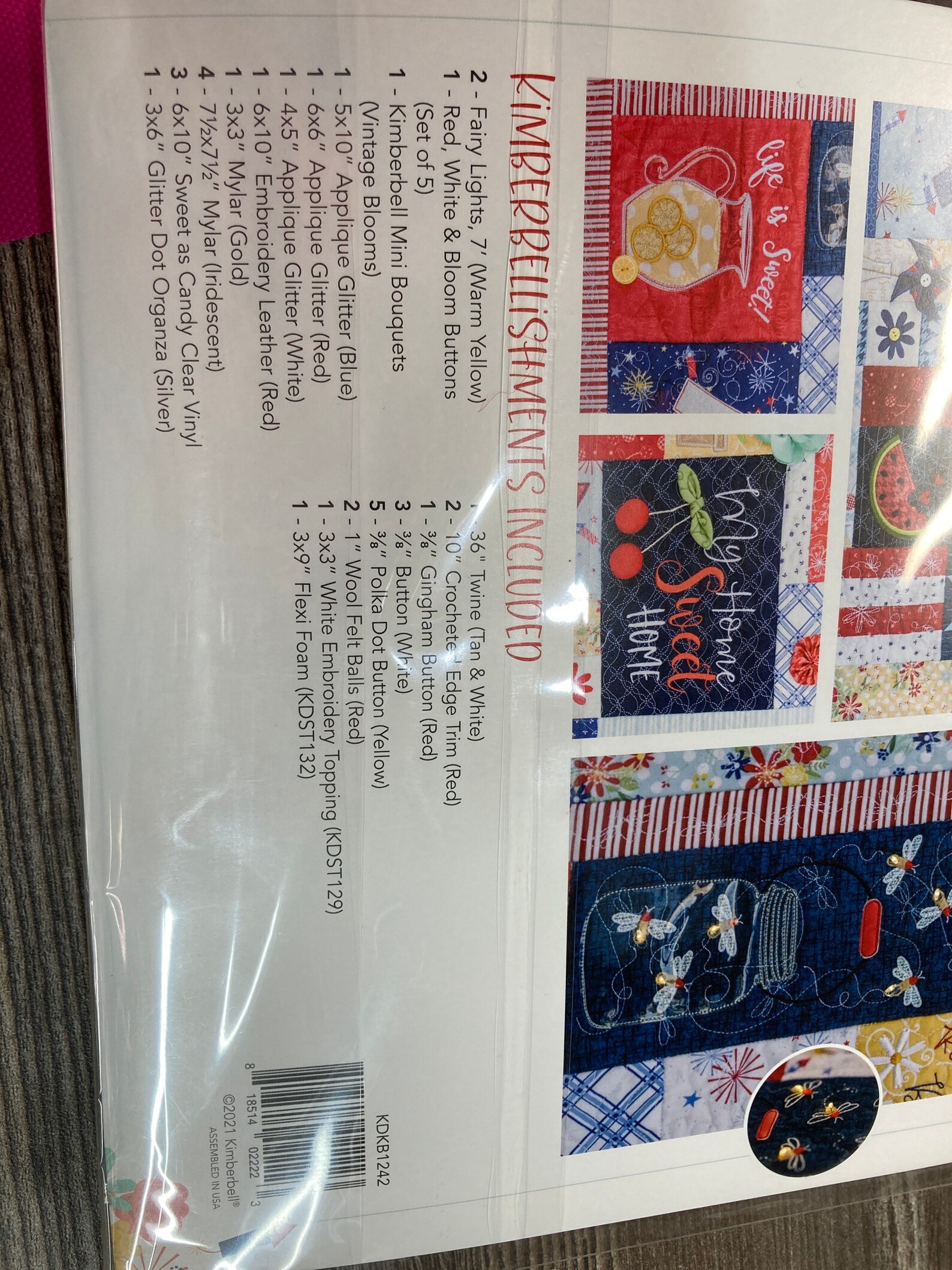 KIDKB1242 Red White & Bloom Embellishment Kit-designers: Kim - Etsy