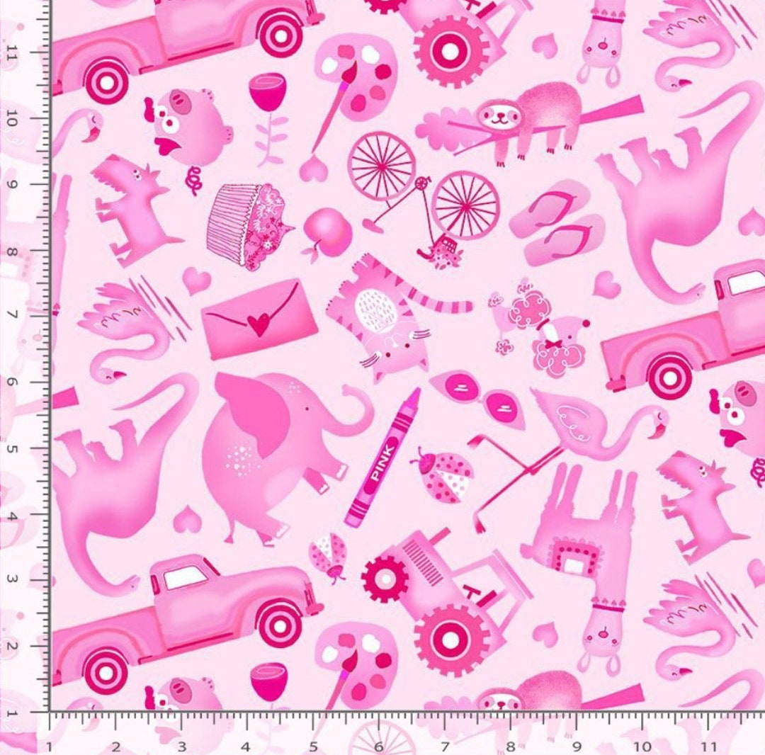 I SPY Fabric Pink 100% Cotton Tt-gail CD2621 Pink - I Spy Objects - Etsy