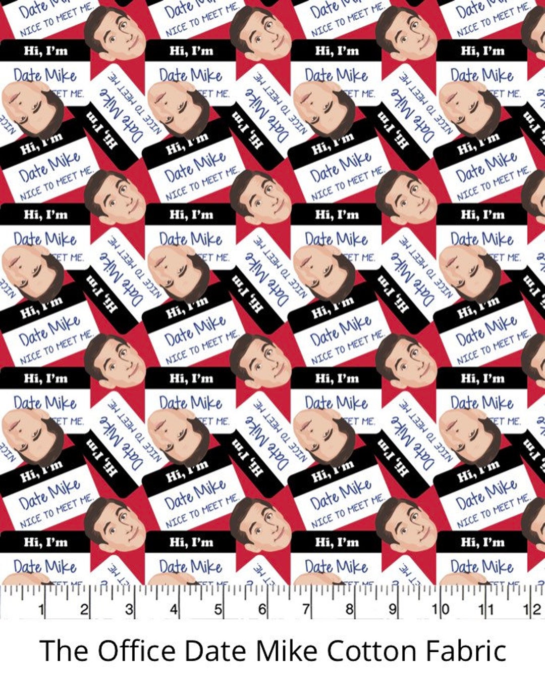 The Office Date Mike Fabric/ 1/4 Yard 1/2 Yard Remnant Fat - Etsy