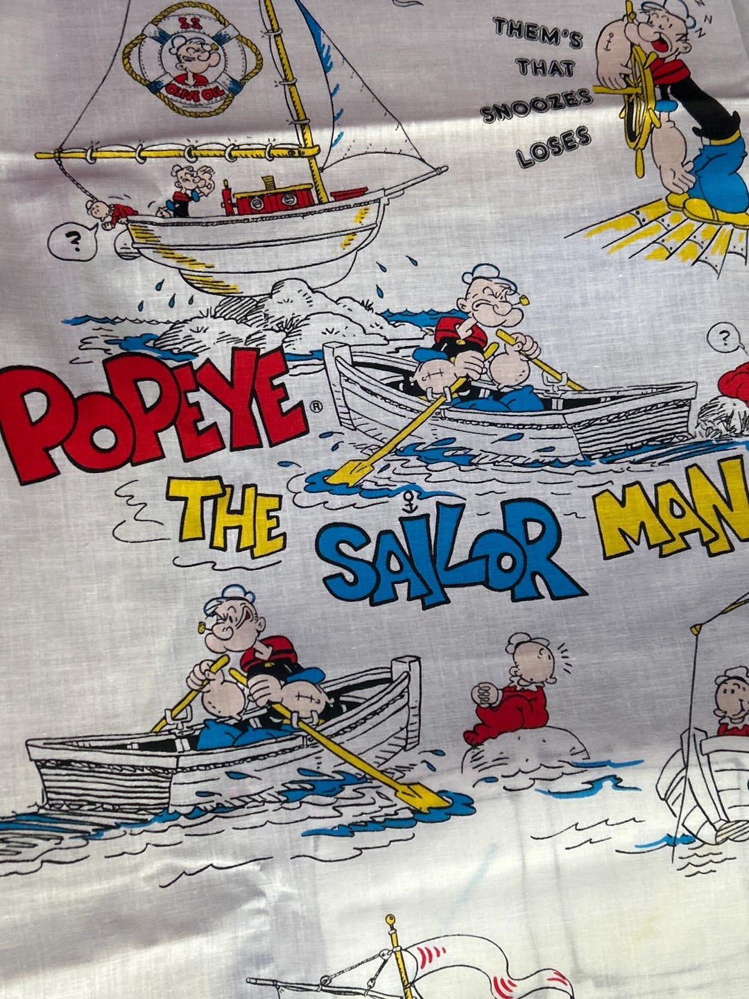 Vintage Popeye the Sailor Man Toot Toot Character - 1/4 Yard, 1/2 Yard ...