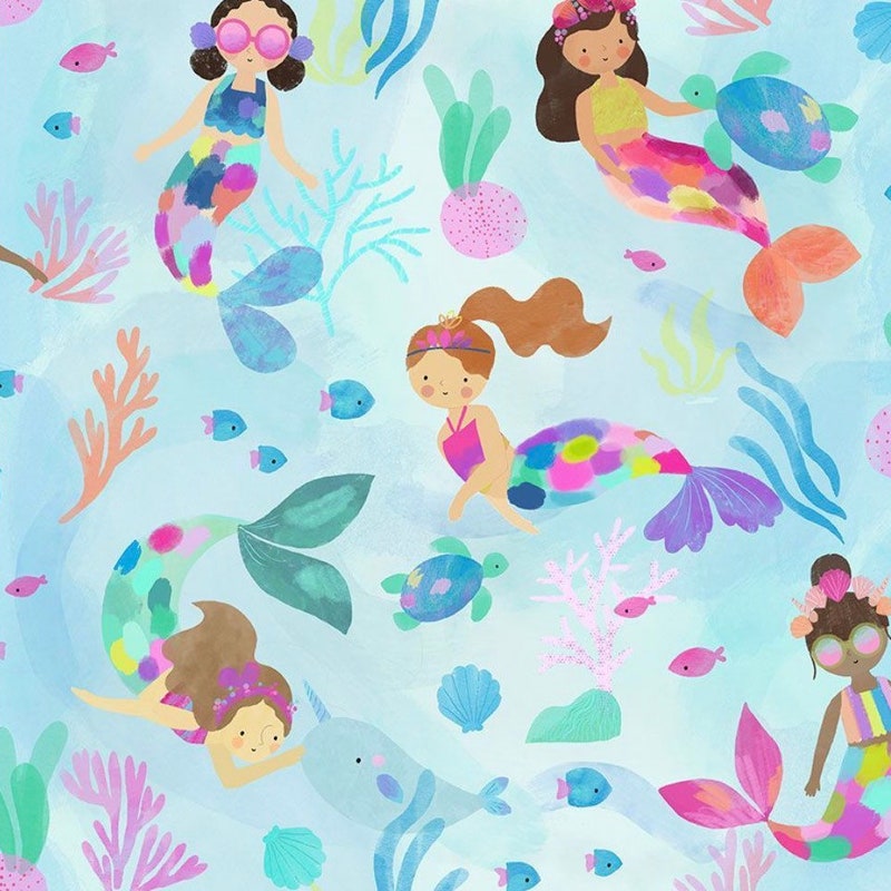 Mermaid Fabric - Etsy
