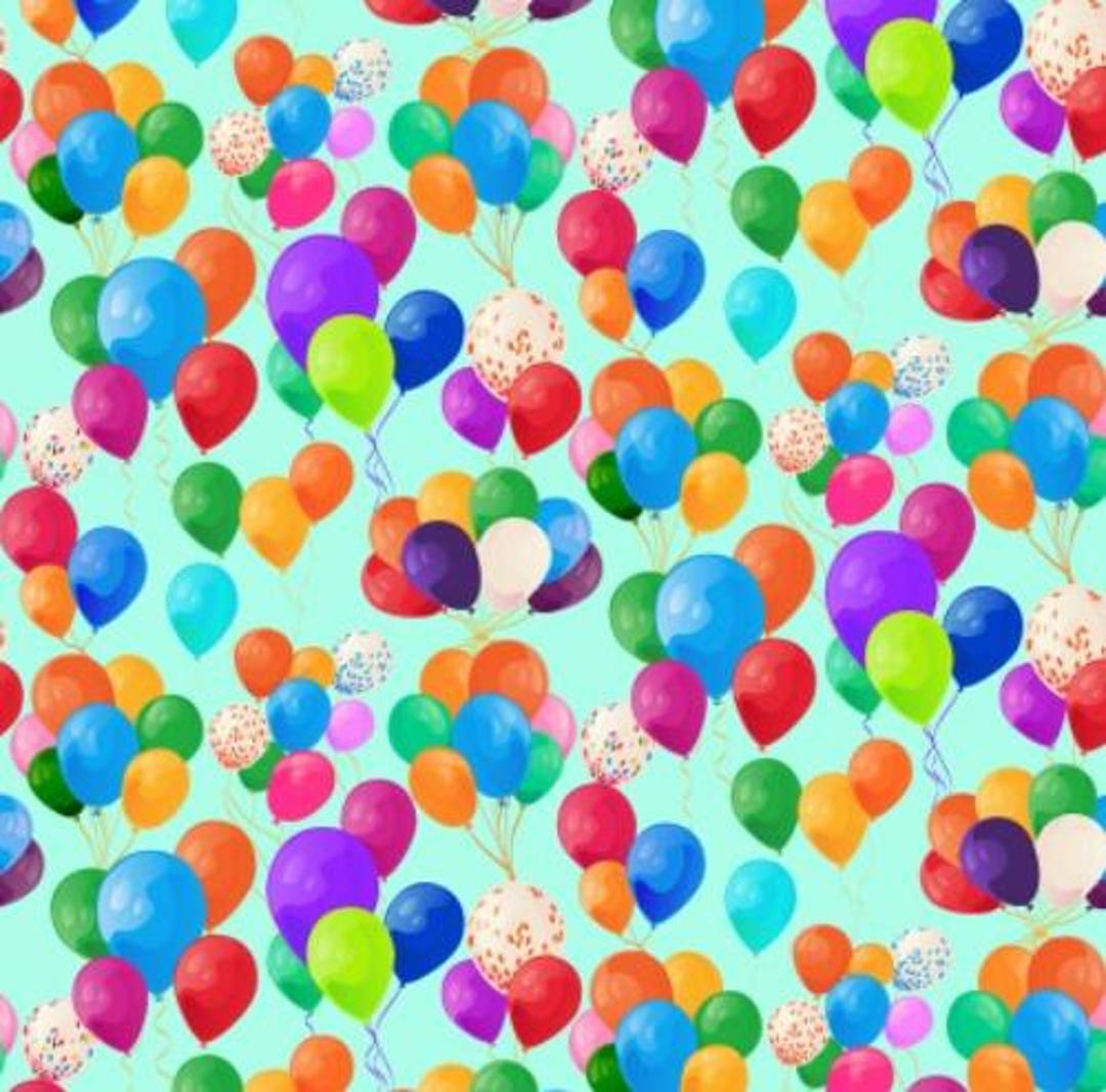 Celebrate Party Balloons Cotton Fabric-party -fabric- Fat Quarter - 1/4 ...