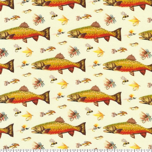 Trout Fabric - Etsy