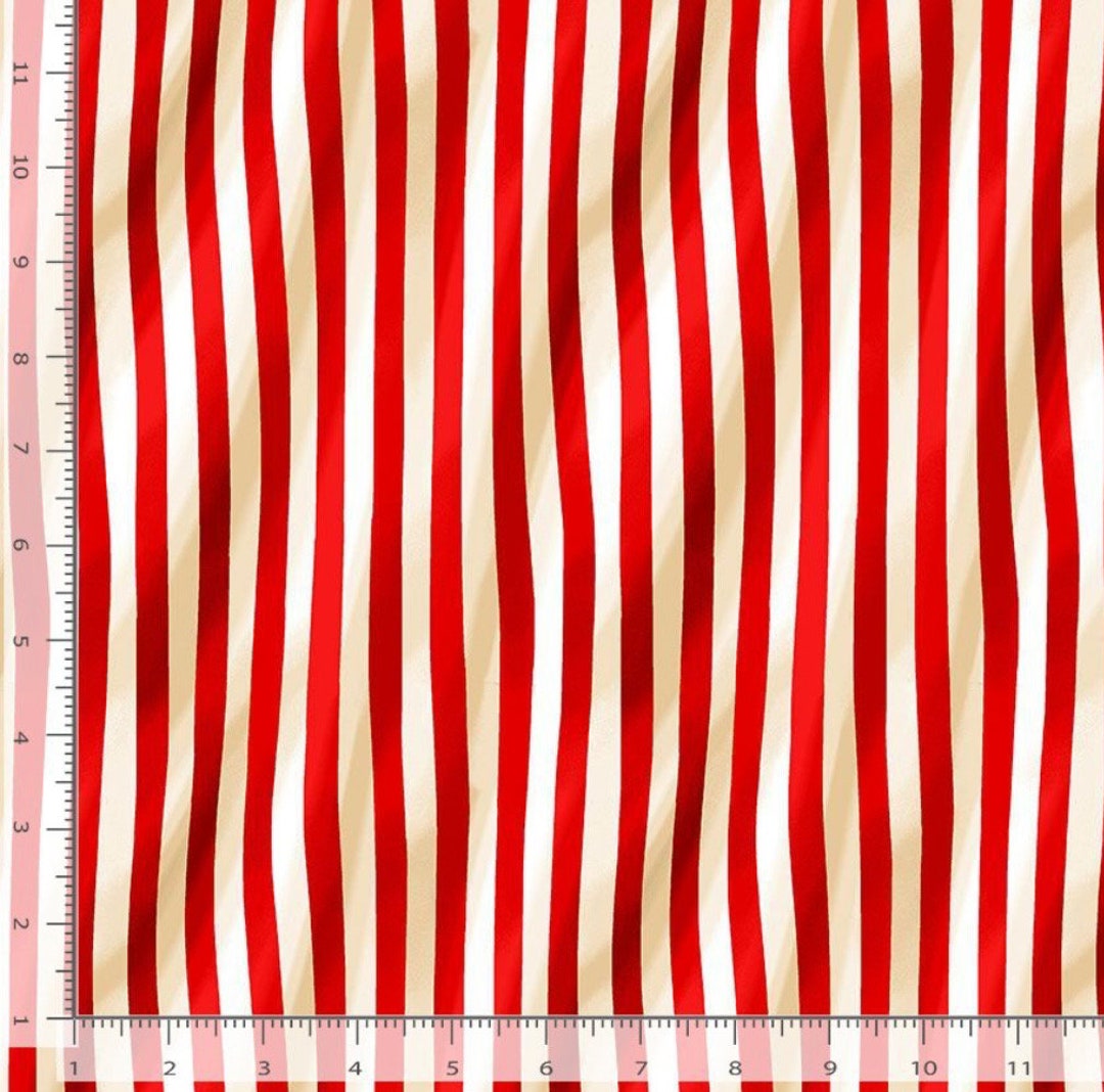Squiggly Stripes Patriotic Fabric- 100% Cotton - Continuous Cuts - Etsy