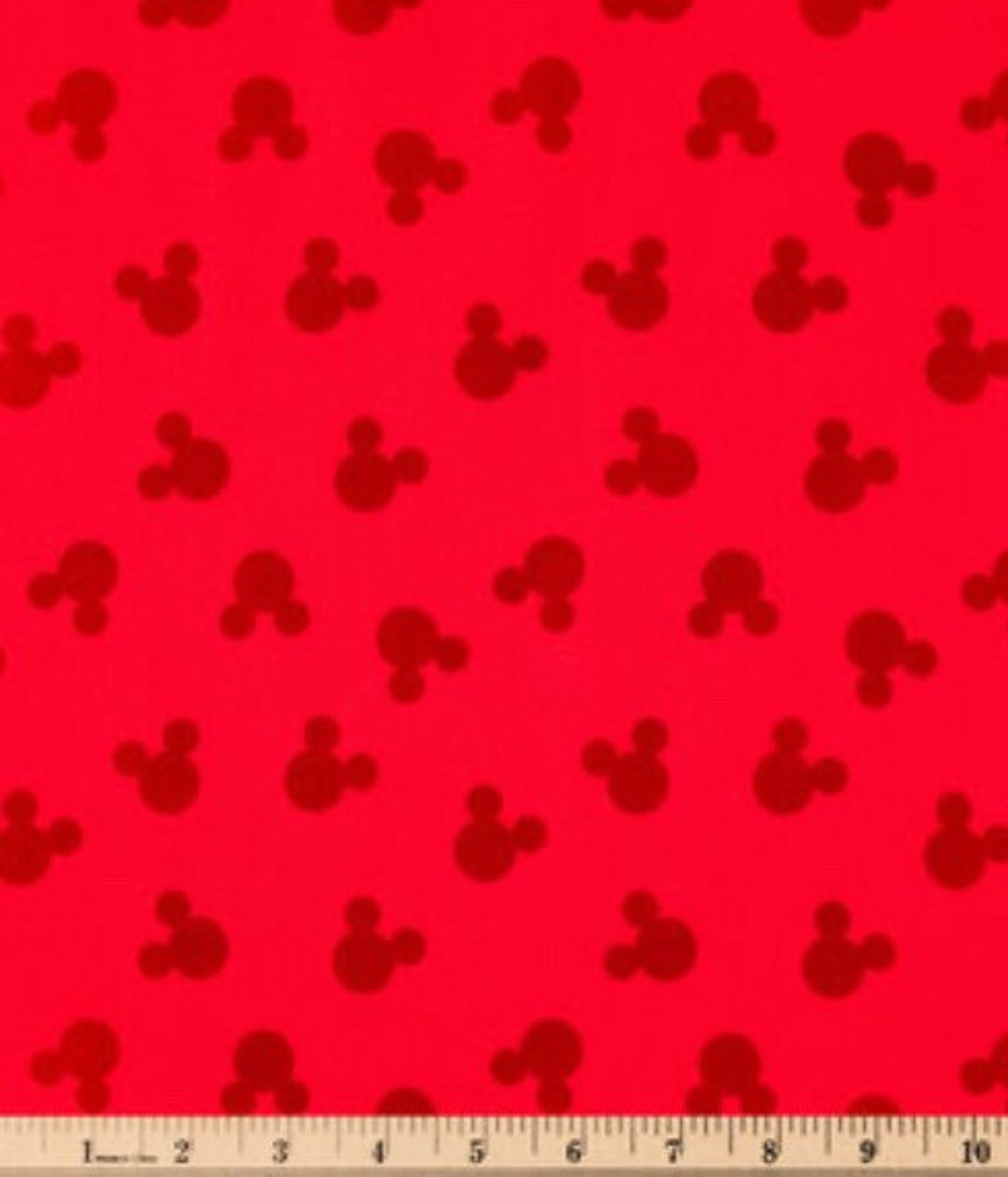 Mickey Mouse Fabric red Background 1/4 Yard, 1/2 Yard, Remnant Fat ...