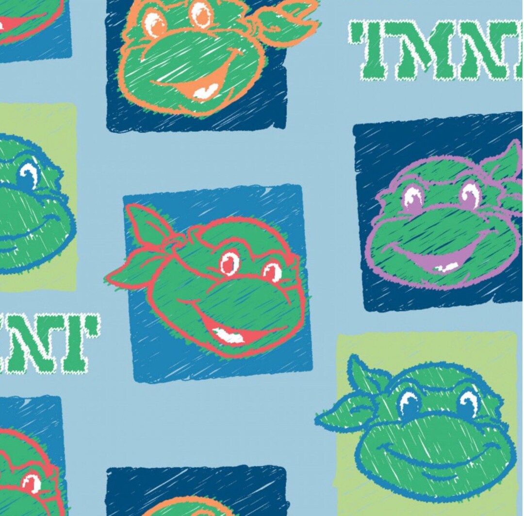 TMNT Fabric- Fat Quarters & by the Half Yard, Continuous Cuts, Teenage ...