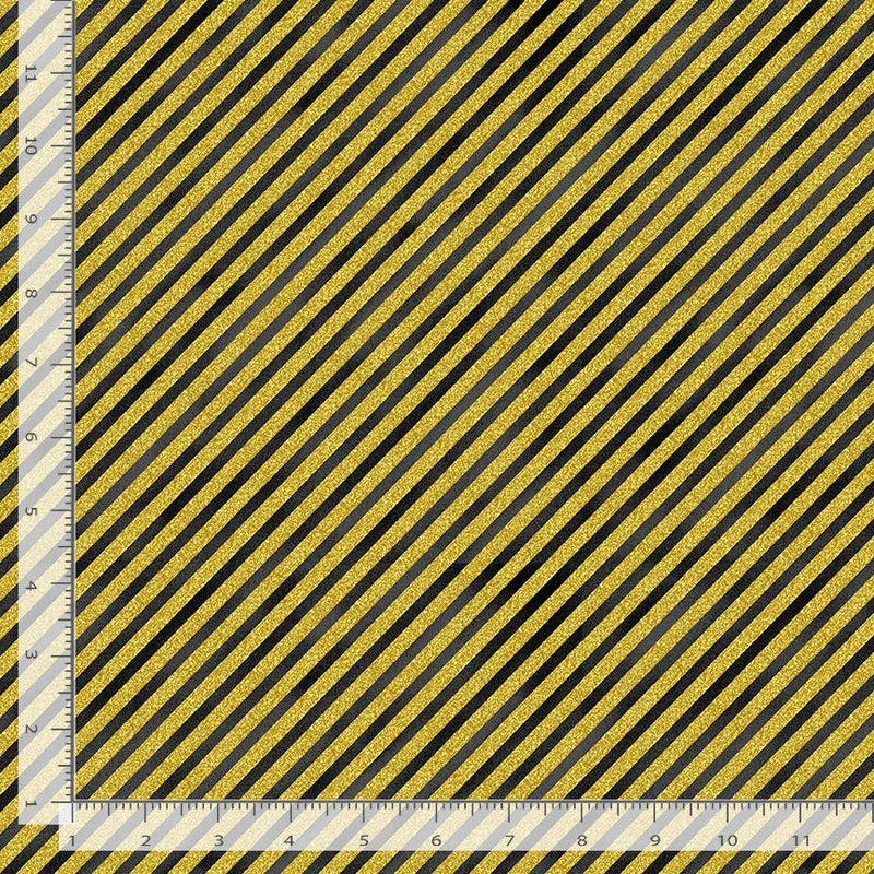 Black Gold Stripe Cotton Fabric - Etsy