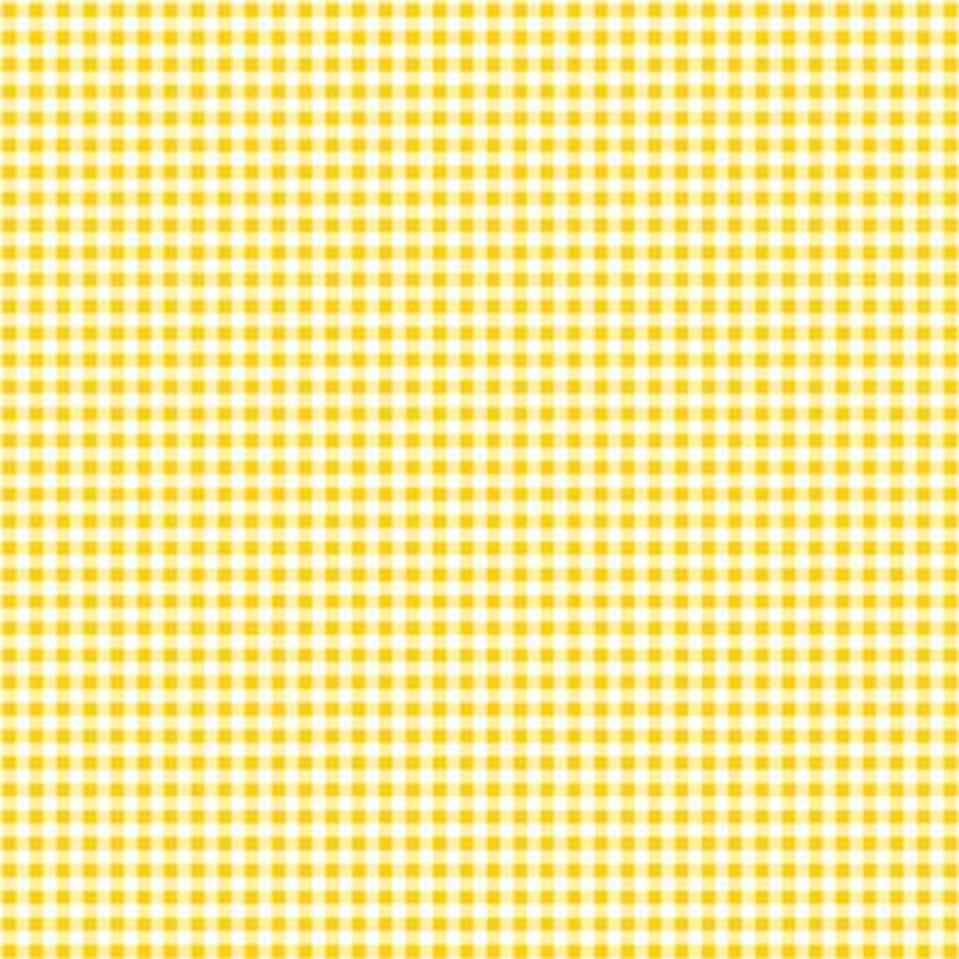Susybee Mini Gingham Yellow Cotton Fabric - 100% Cotton - Fat Quarters ...