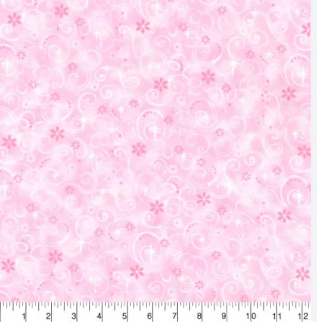 Fairy Swirls - Light Pink - Fabric Traditions - by the 1/4 Yd, 1/2 Us ...