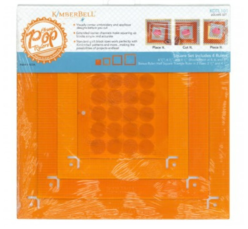 KDTL101 Orange Pop Rulers Kimberbell Square Rulers - Etsy