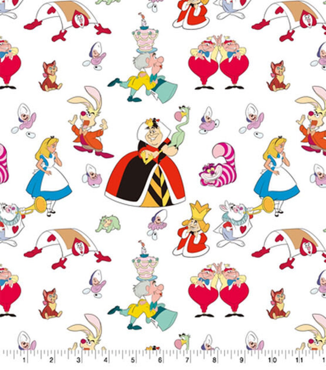End of Bolt Alice in Wonderland Group Pack Cotton Fabric 100% Cotton - Etsy