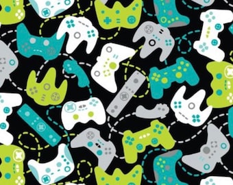 Game on Fabric Video Game Controllers 100% Cotton 1/4 Yd, 1/2 Yd, by ...