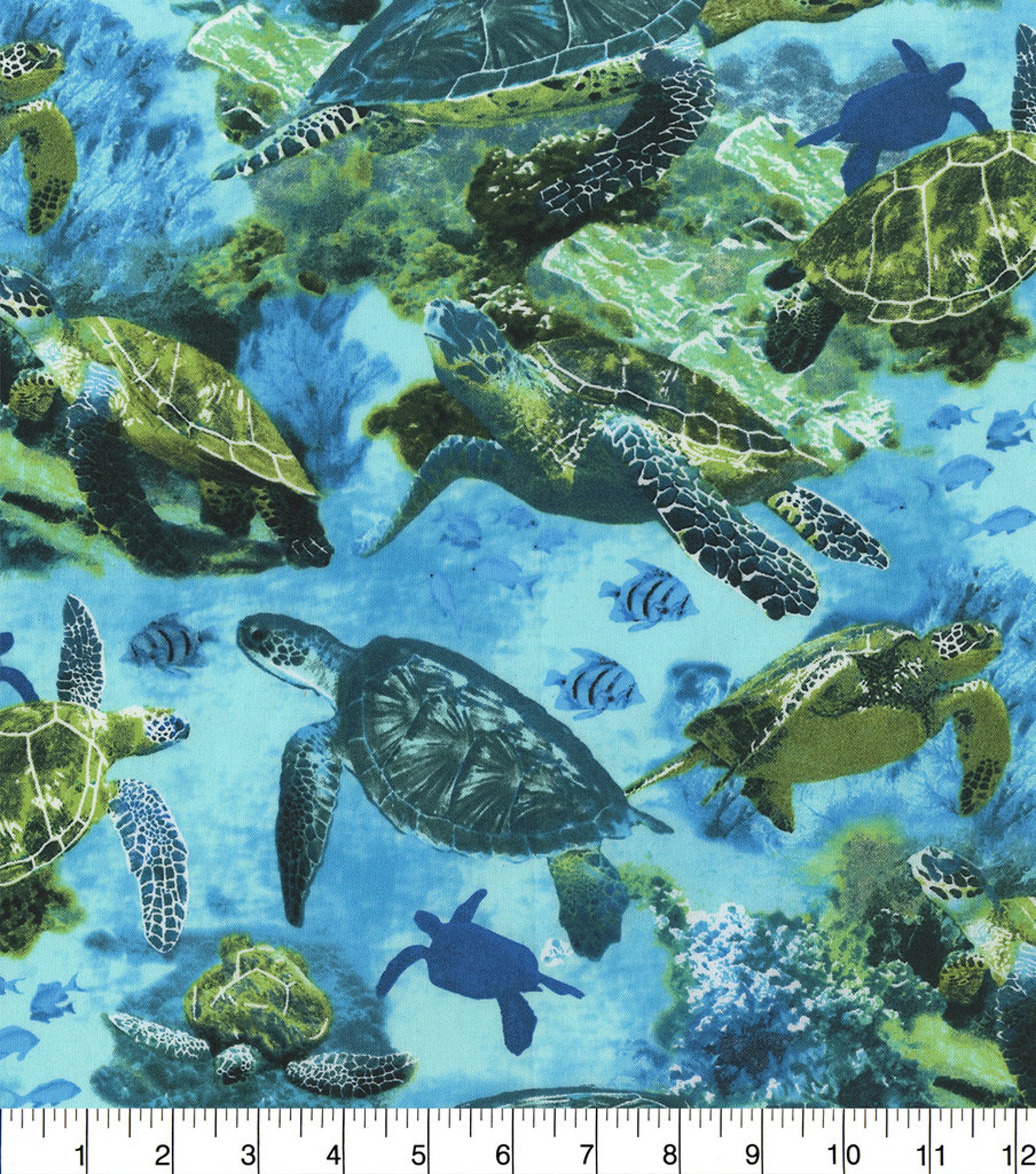 Sea Turtles -fat Quarter - 100% Cotton - Etsy