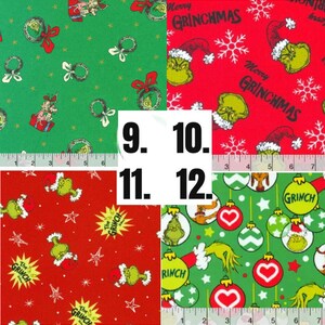 The Grinch Christmas Character Fabric- 1/4 Yard, 1/2 Yard, Fat Quarter ...