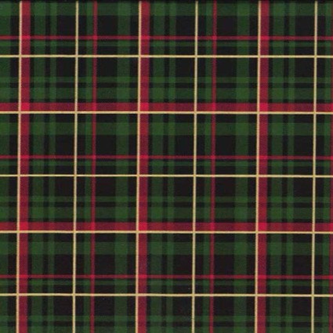 Glitter Plaid Cotton Fabric -continuous Cuts- by the 1/4 or 1/2 Yards ...