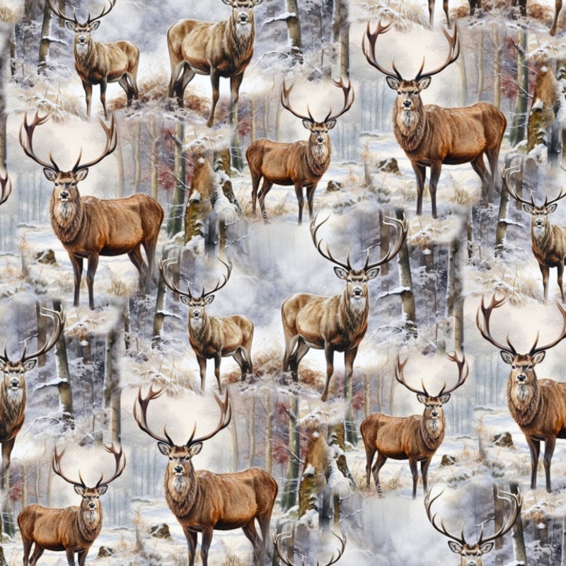 Deer Fabric by the Yard - Etsy