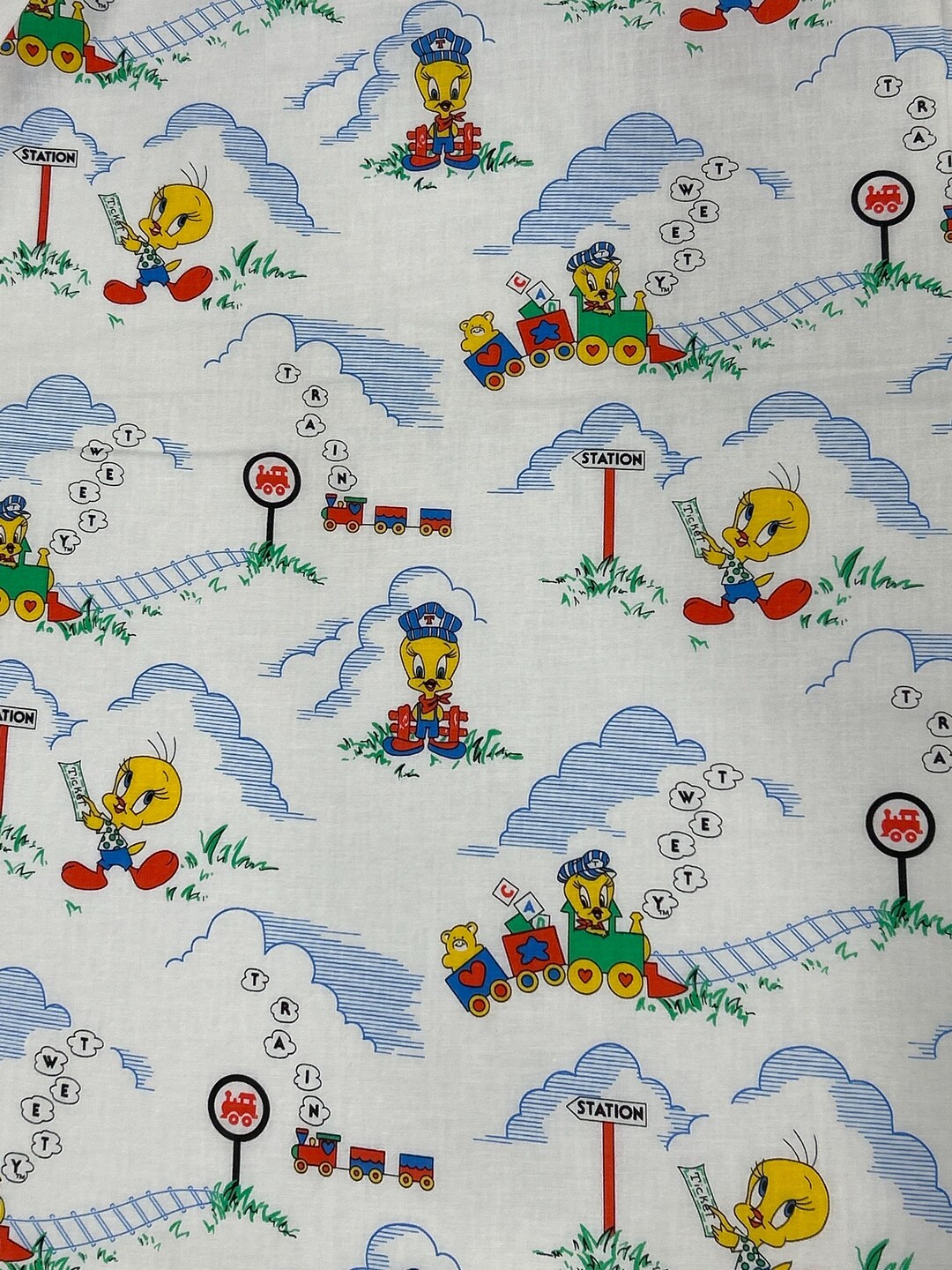 Looney Tunes Tweety Bird Character Fabric by the 1/4 Yard, 1/2 Yard ...