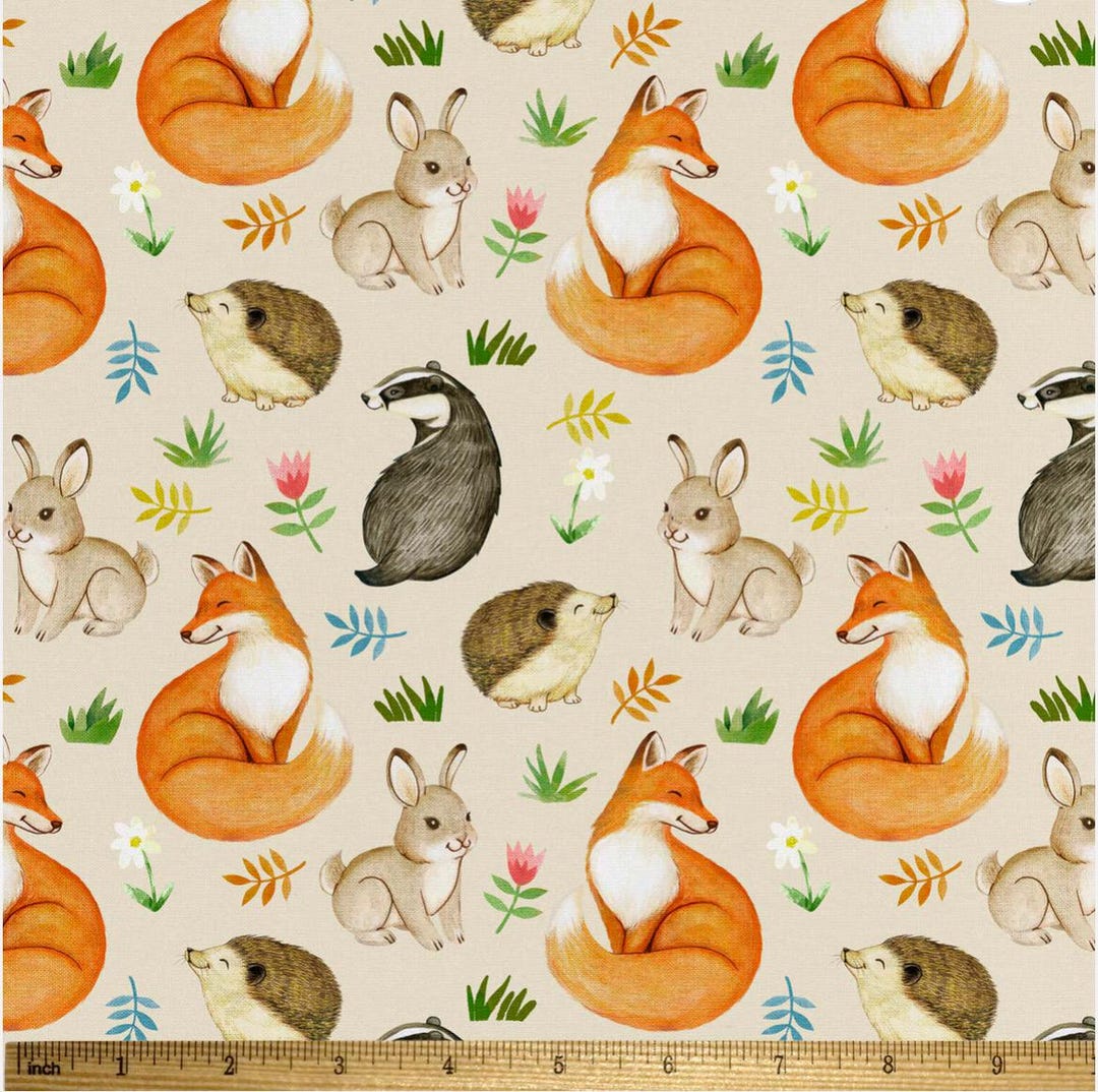 Woodland Cotton Fabric- - 100% Cotton - Continuous Cuts- David Textiles ...
