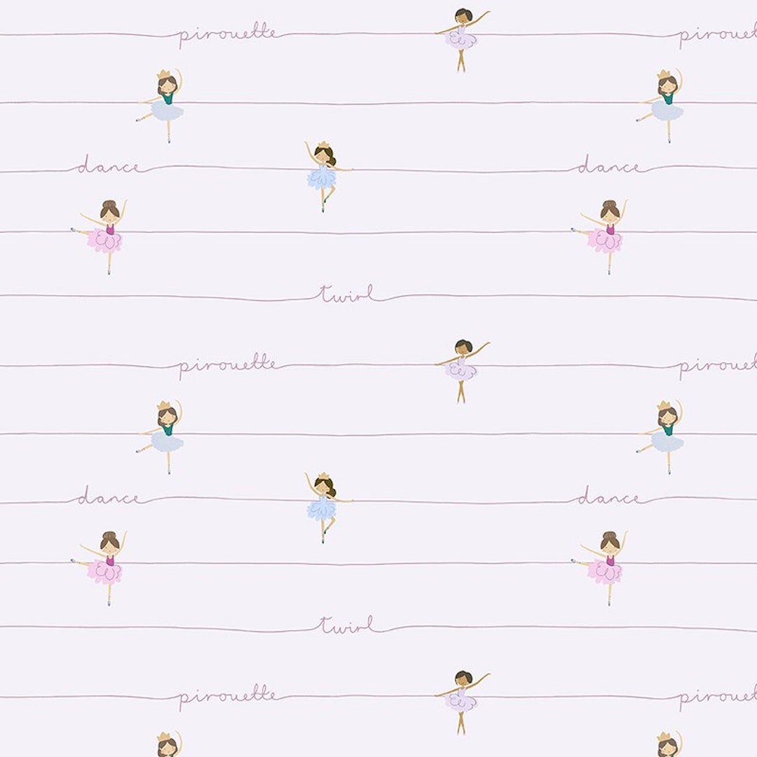 Barre Class Dance Cotton Fabric - by the 1/2 Yard, Remnants - Fat ...