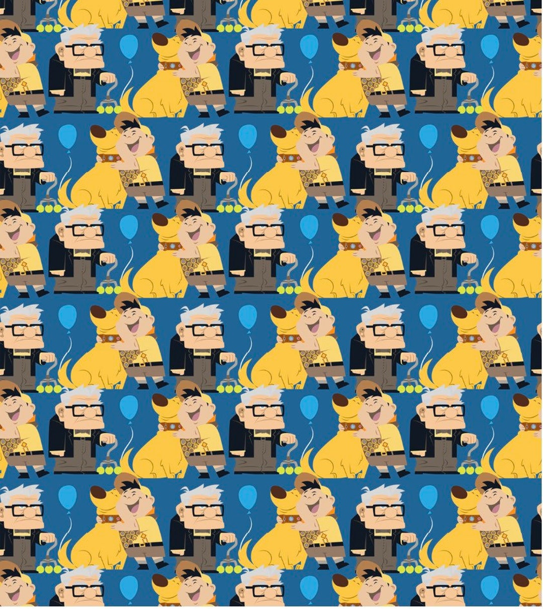 Up! Character Pack Cotton Fabric- by the 1/4 Yard, 1/2 Yard, Continuous ...