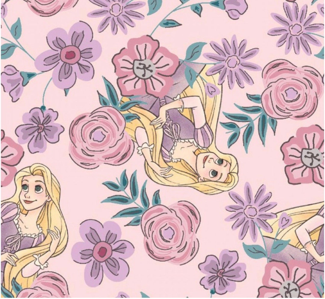 Princess Rapunzel Tangled Disney Cotton Fabric- 1/4 Yard, 1/2 Yard- Fat ...