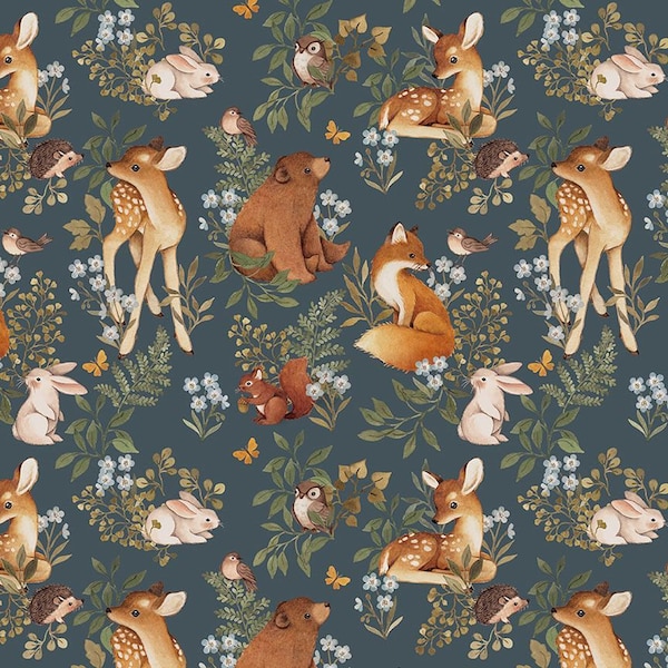 Woodland Fabric - Etsy