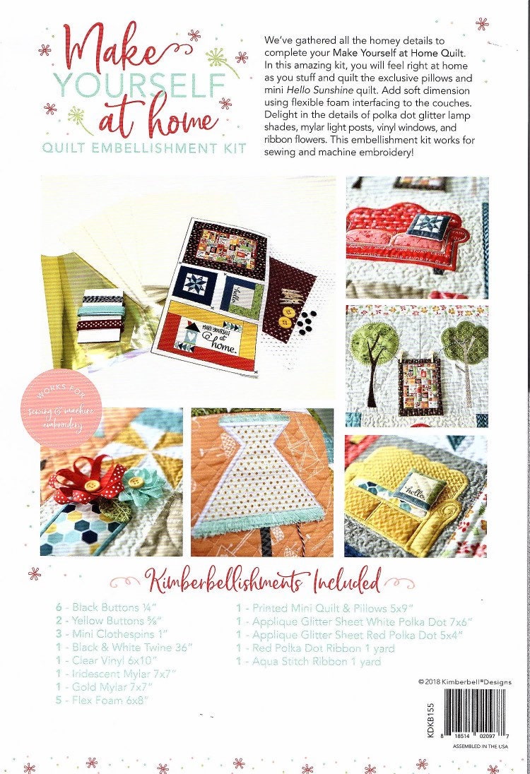 KIDKB155 Kimberbell Embellishment Kit Make Yourself at - Etsy