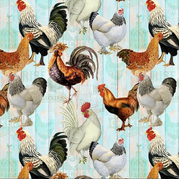 Chicken Fabric by the Yard - Etsy