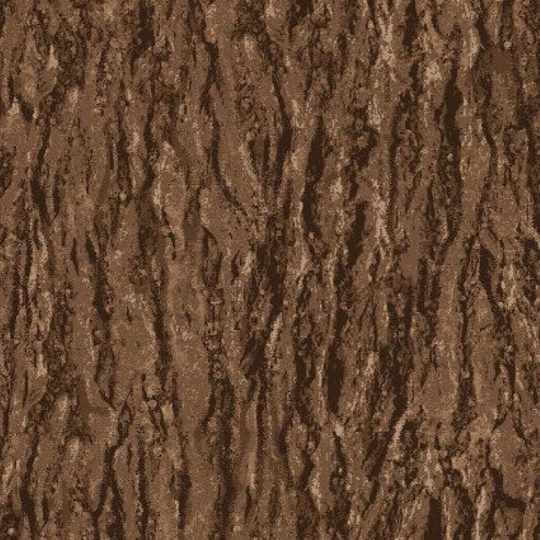Natural Elements Bark Appearance Brown Fabric 100% Cotton - - Etsy