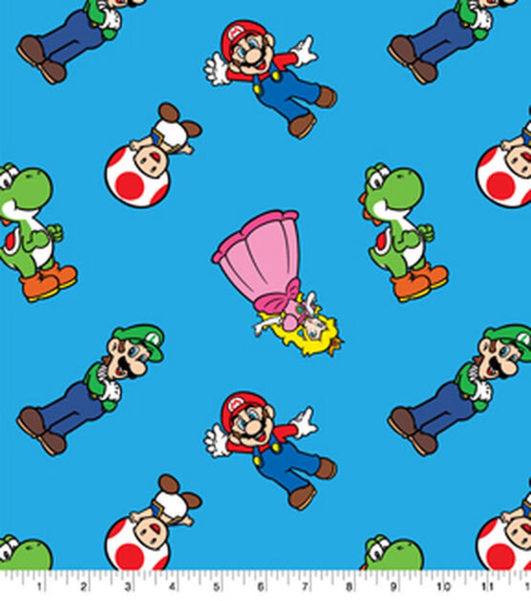 Super Nintendo Fabric 100% Cotton Fabric Continuous Cuts Fat Quarters ...