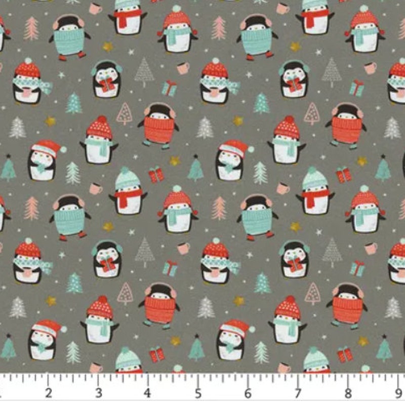 Penguin Fabric - Etsy