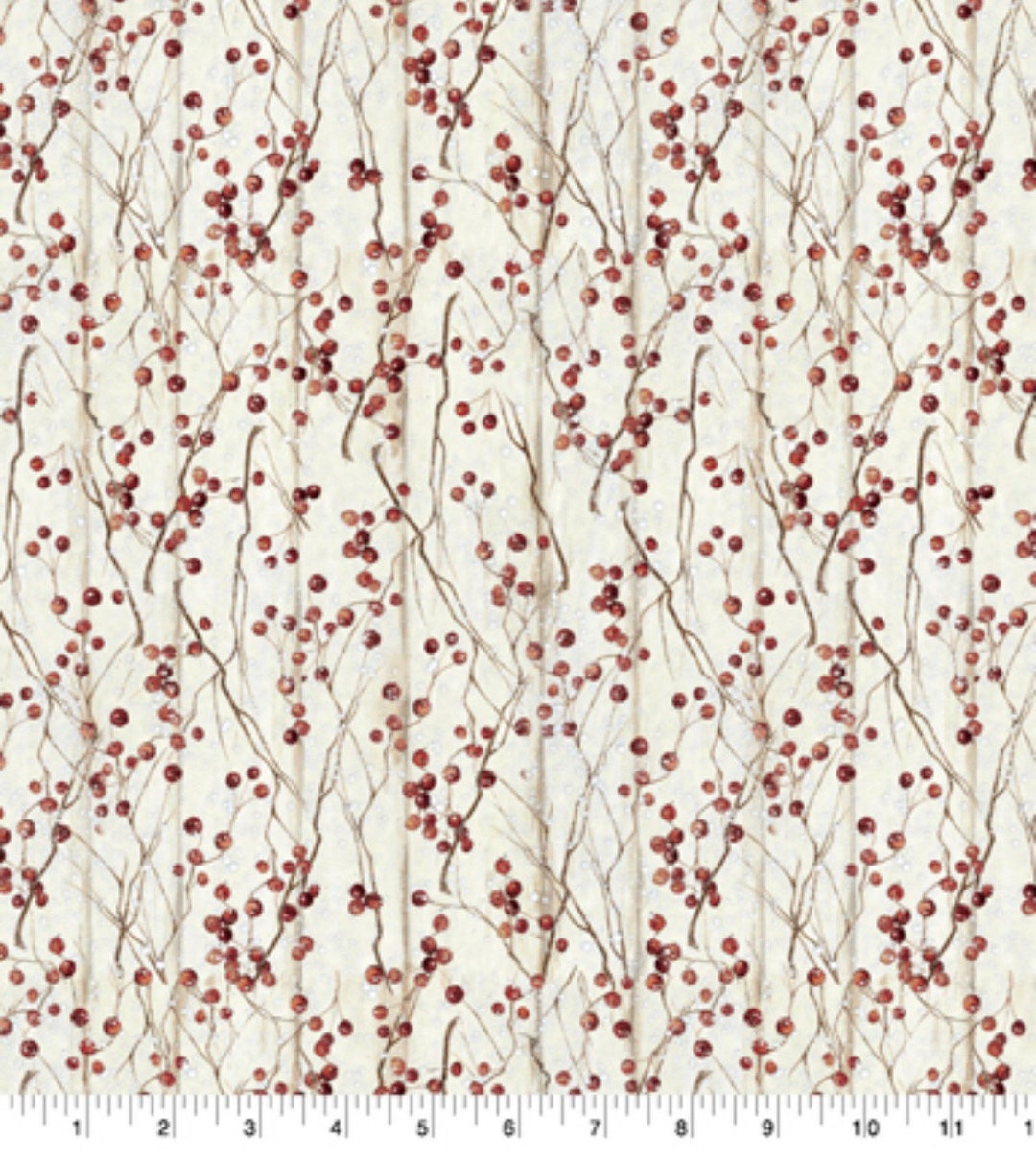 Springs Creative Winter Berries Cotton Fabric- Susan Winget Fabric ...