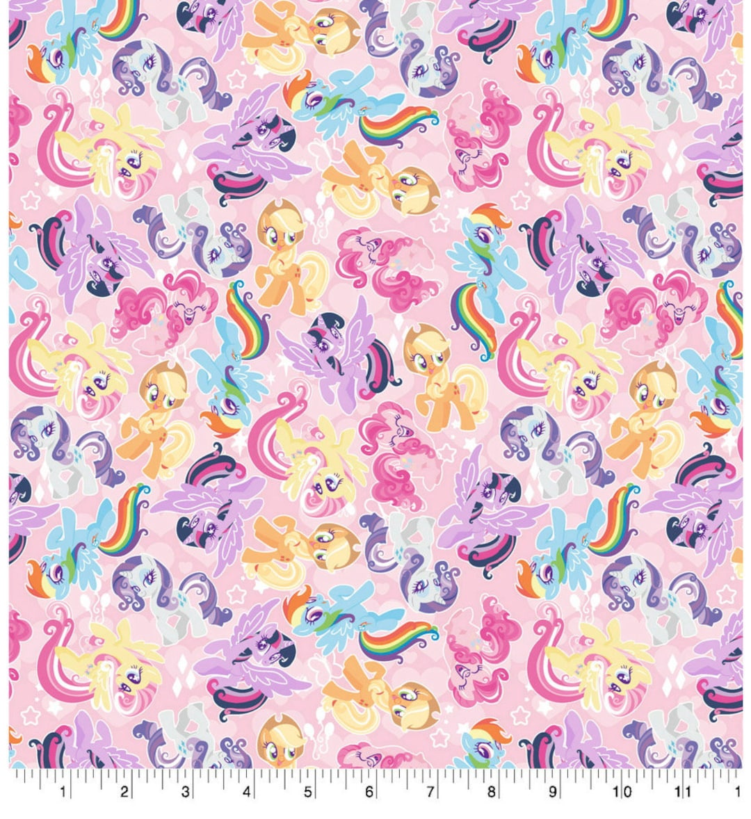 My Little Pony Cotton Fabric 1/4 Yard, 1/2 Yard Fat Quarters 100% ...