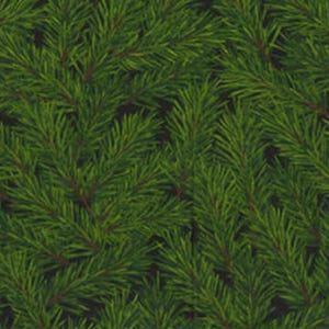 Fabric Traditions - Green Tree Branches Christmas Cotton Fabric Cotton ...