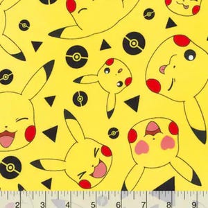 Pokémon Playtime Pikachu Cotton Fabric- Robert Kaufman -by the 1/4 Yard ...