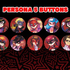 Persona 5 Pinback Buttons - Etsy