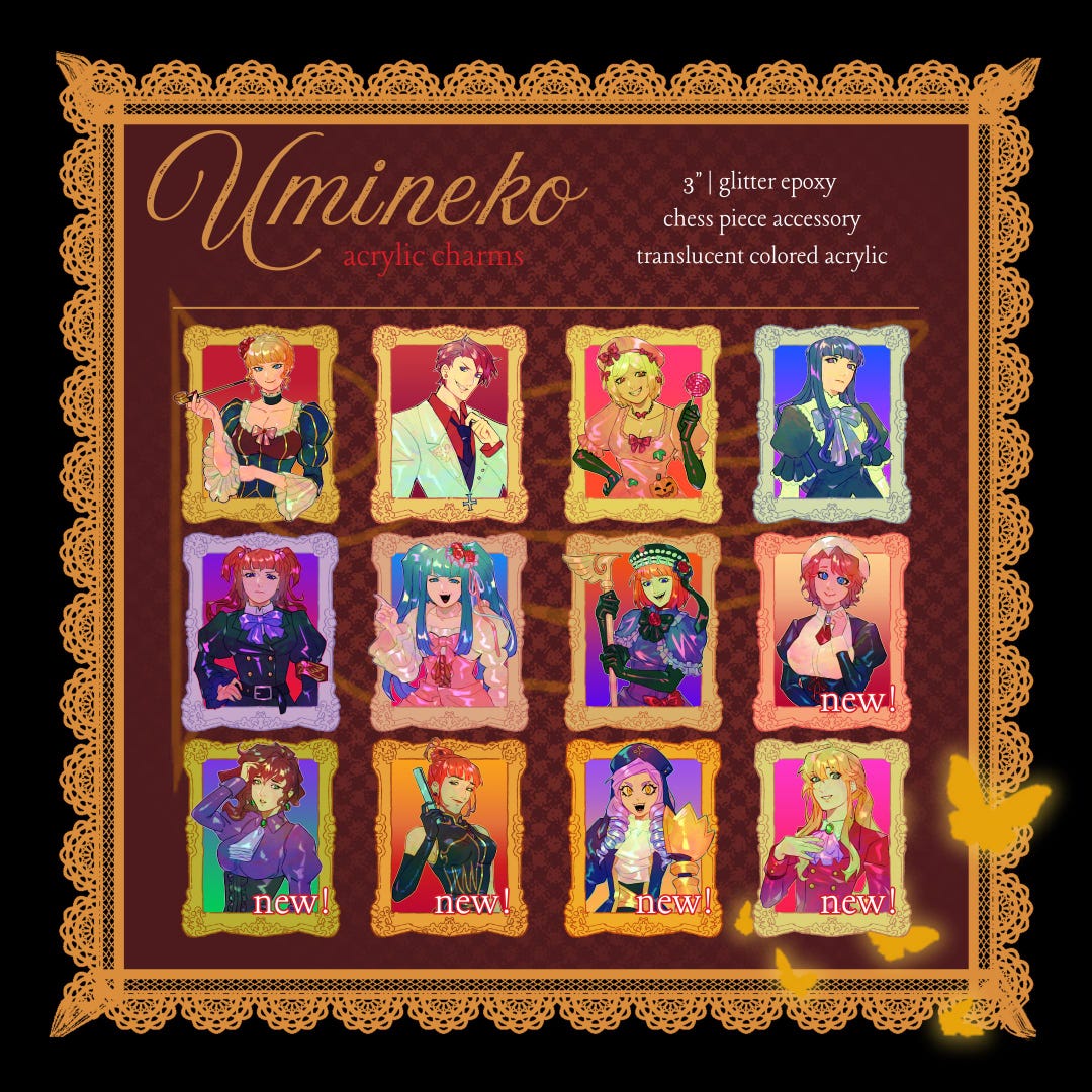 Umineko Acrylic Charms - Etsy