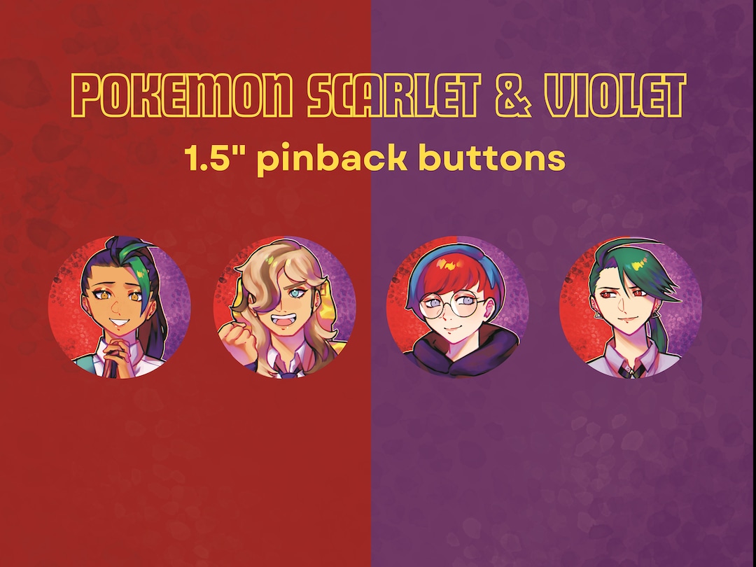 Pokemon Scarlet & Violet Pinback Buttons - Etsy