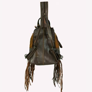 Crafted Cowhide Fringe Backpack | Western Style Statement Piece - Etsy