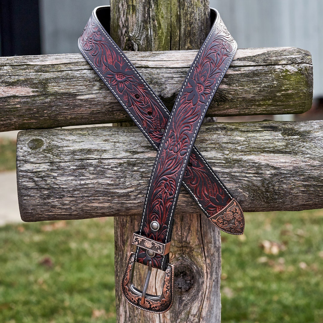 Custom Rodeo Hand Carved Leather Western Belt - Etsy