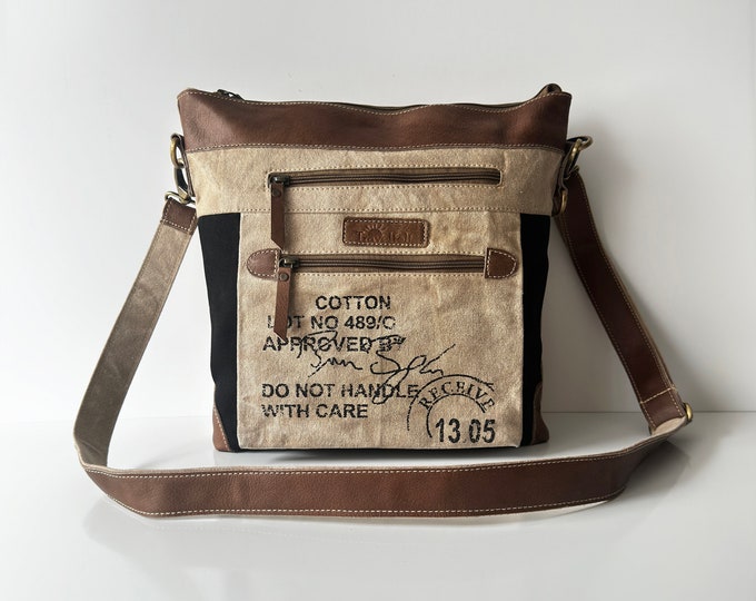 Upcycled Canvas Military Messenger Crossbody Bag - Etsy