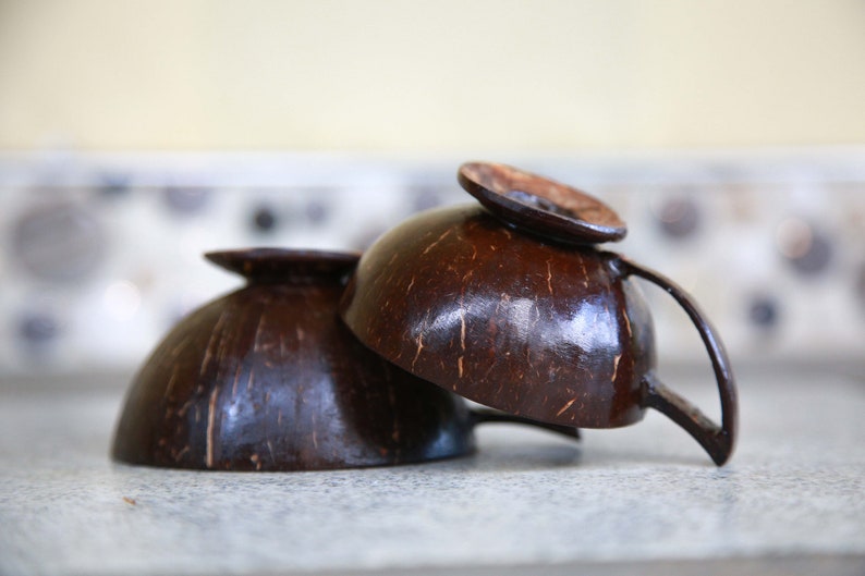 6pcs Natural Coconut Shell Coffee Tea Cup Mugs Handcraft - Etsy