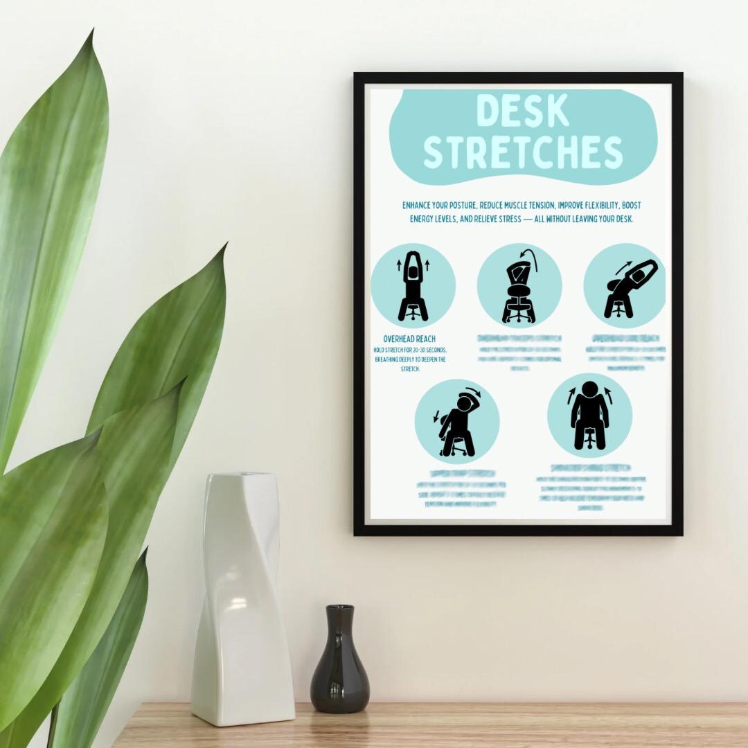 Detailed Desk Stretches Printable Pdf|easy Office Stretching Routine ...